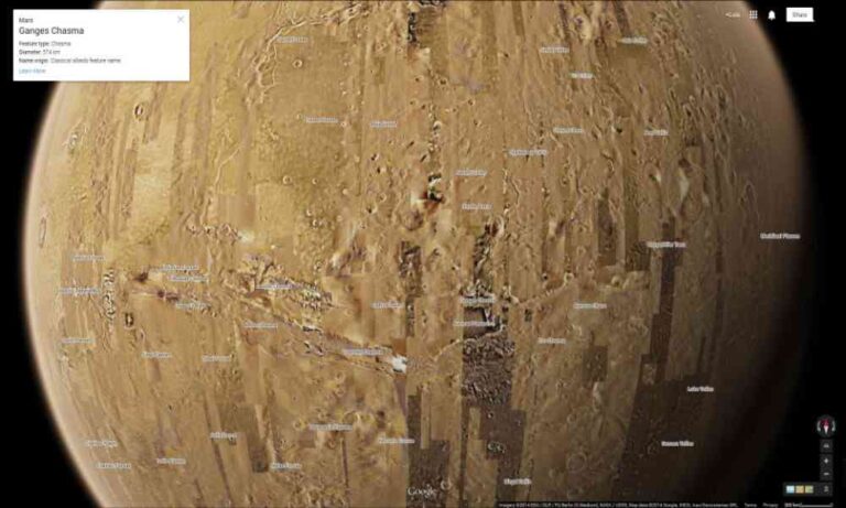 Ya está disponible un mapa completo de Marte