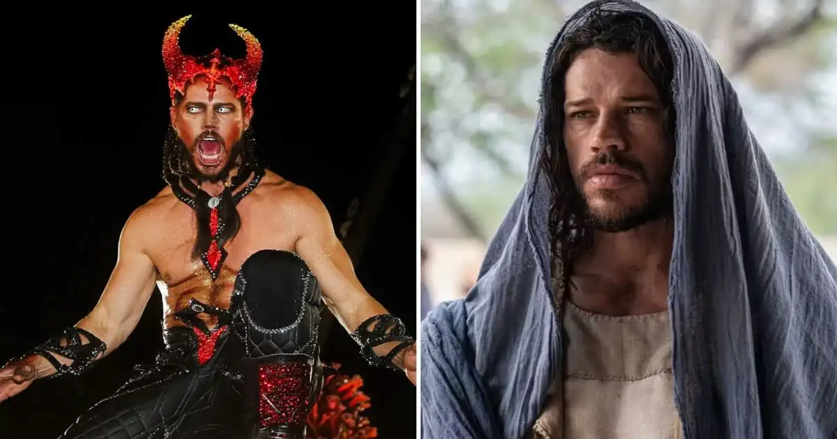 El actor de Jesús desfiló como el diablo en Carnaval
