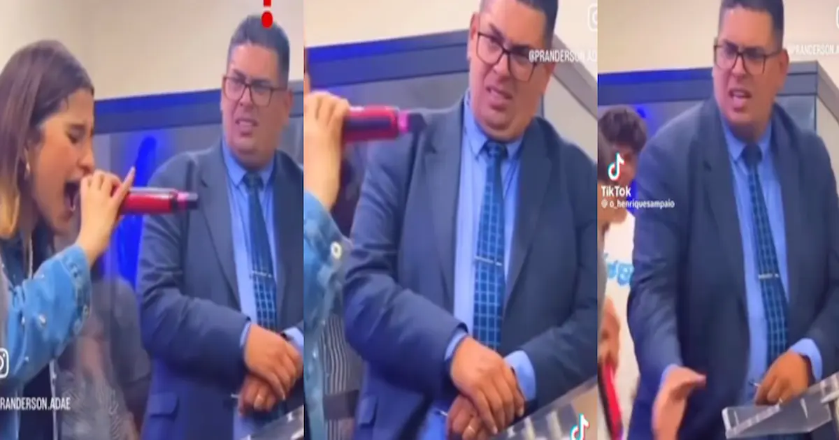 Pastor le quita el micrófono a cantante cristiana en pleno culto